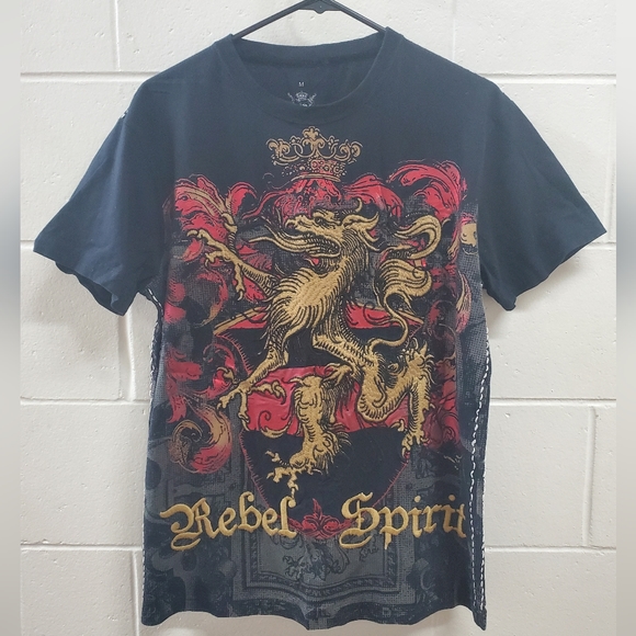 Rebel Spirit | Shirts | Rebel Spirit Ebroidered Tshirt | Poshmark